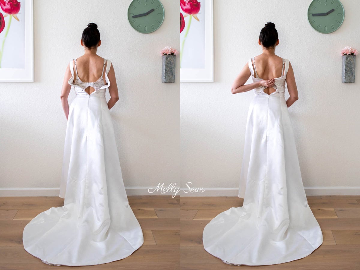 How To Change a Zipper to a Lace Up Back - Melly Sews